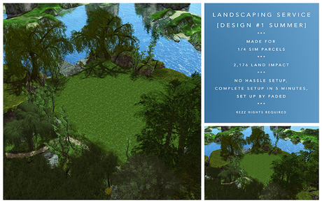 Second Life Marketplace - [F] Prefab Landscape 1 - Summer (1/4 Sim)